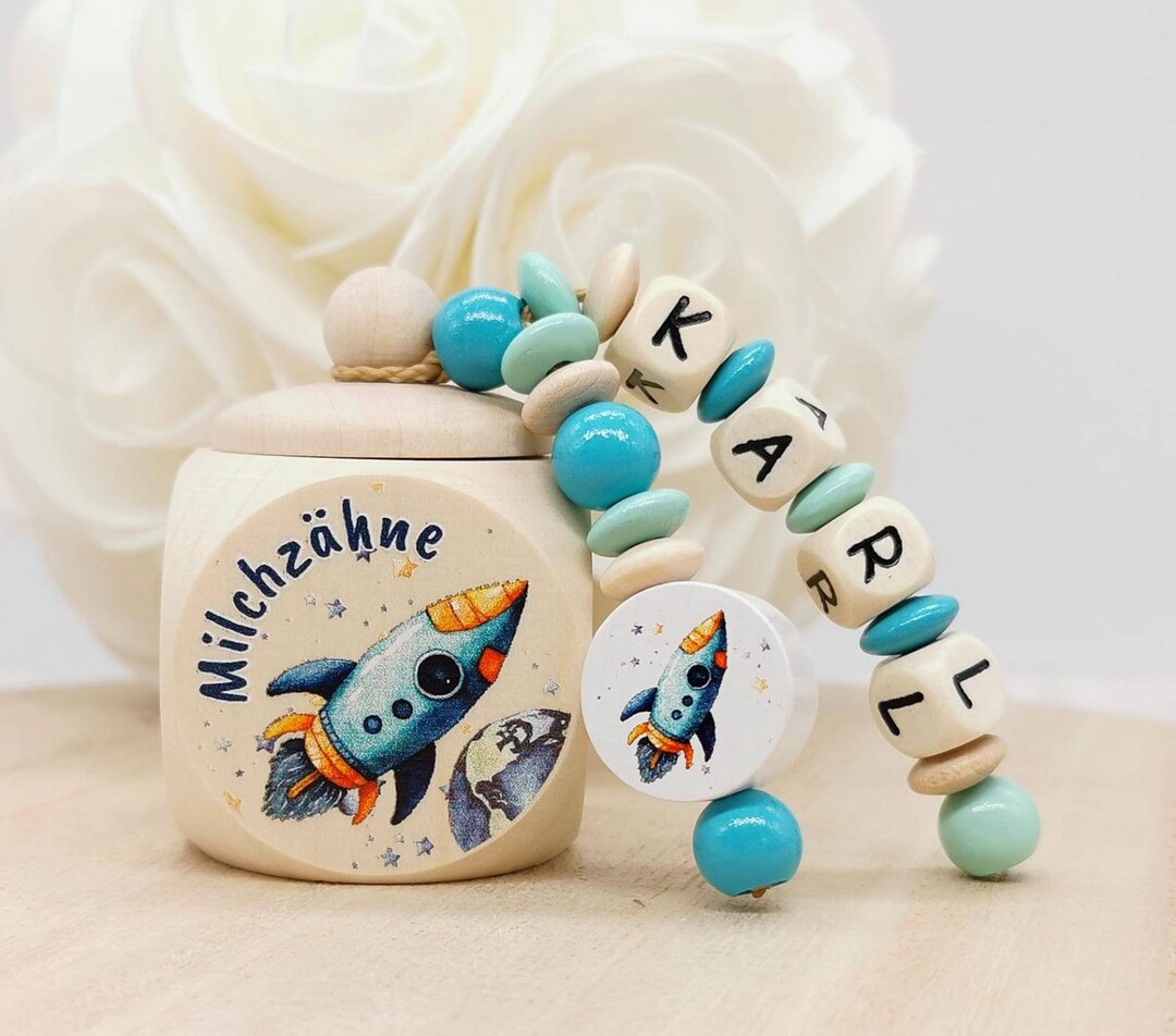 Milk Tooth Box With Name Rocket Boys Tooth Box Gift School Enrollment ...