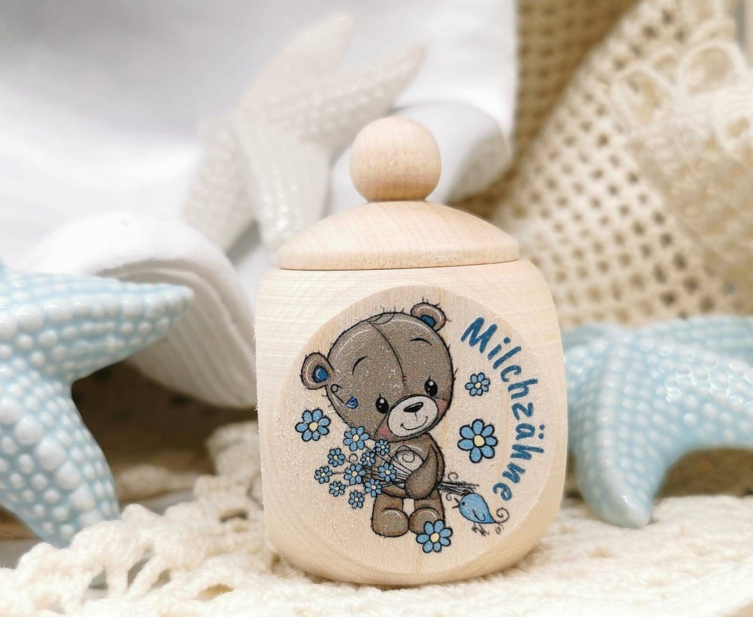 Milk Tooth Box Without Name Boy Teddy Bear Teddy Tooth Box Milk Teeth ...