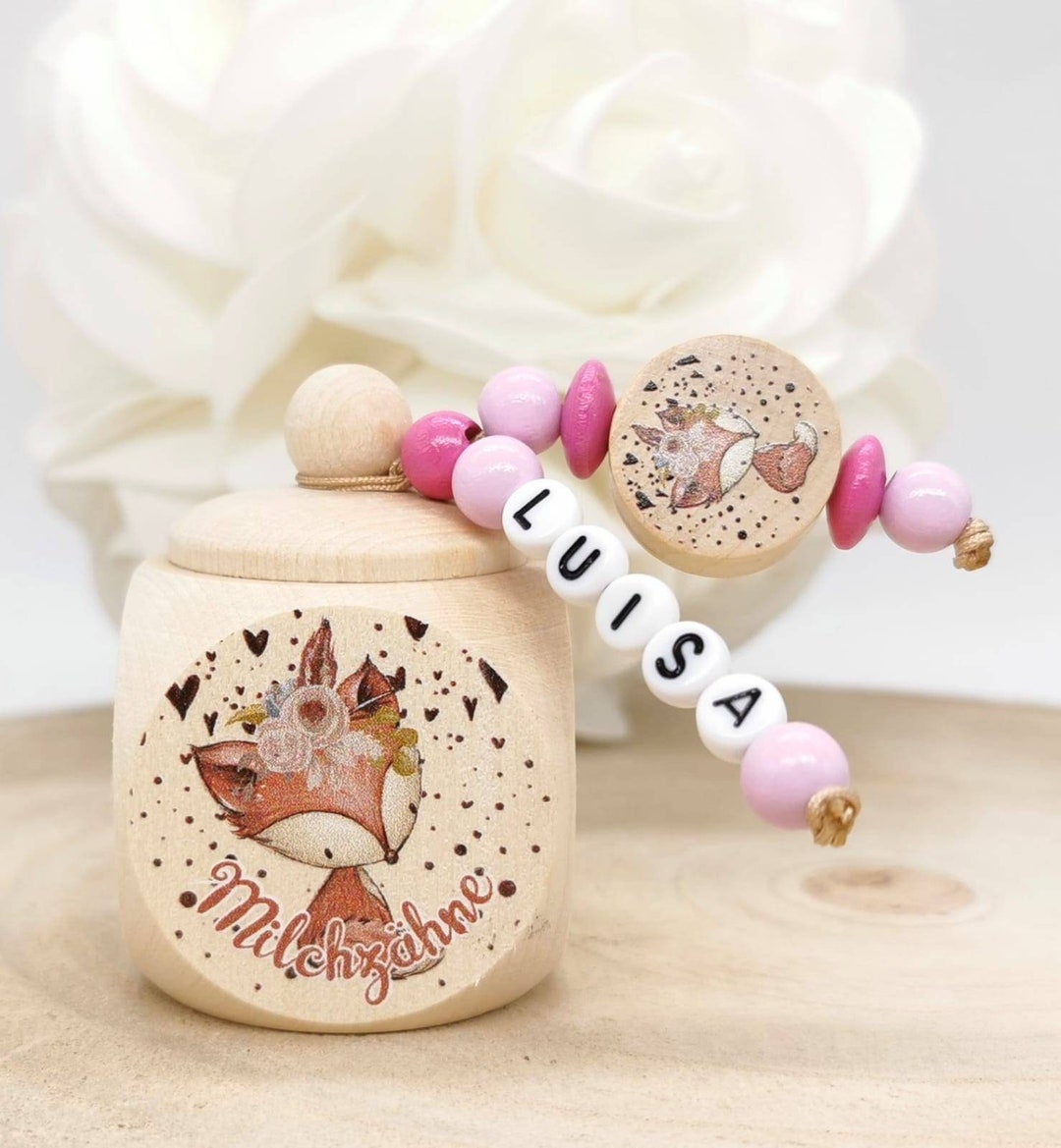 Milk Tooth Box With Name Girl Tooth Box Fox Gift School Enrollment ...