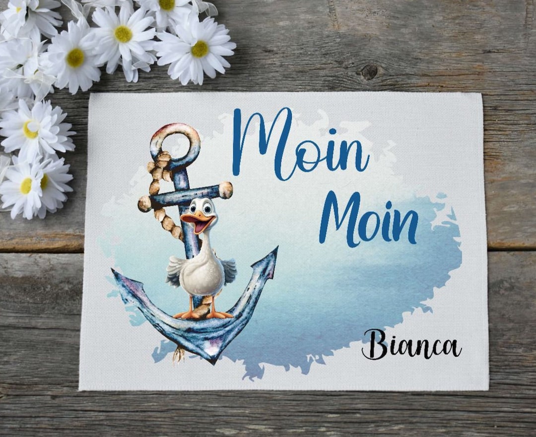 Tischset personalisiert Platzset mit Name Moin Moin - Etsy.de