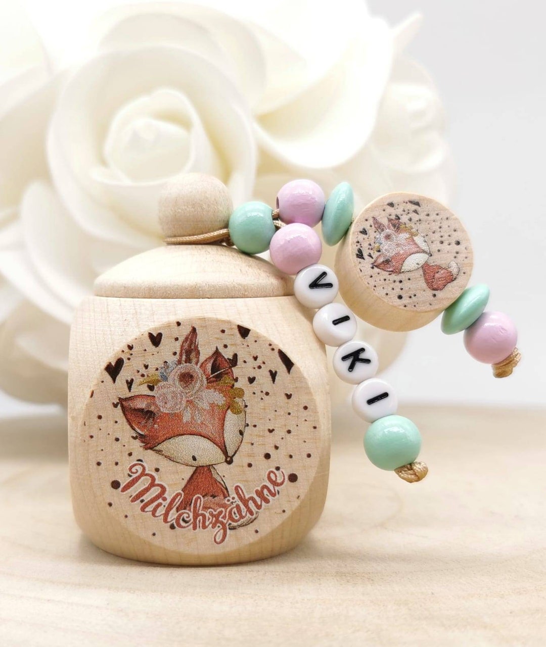 Milk Tooth Box With Name Girl Tooth Box Fox Gift School Enrollment ...