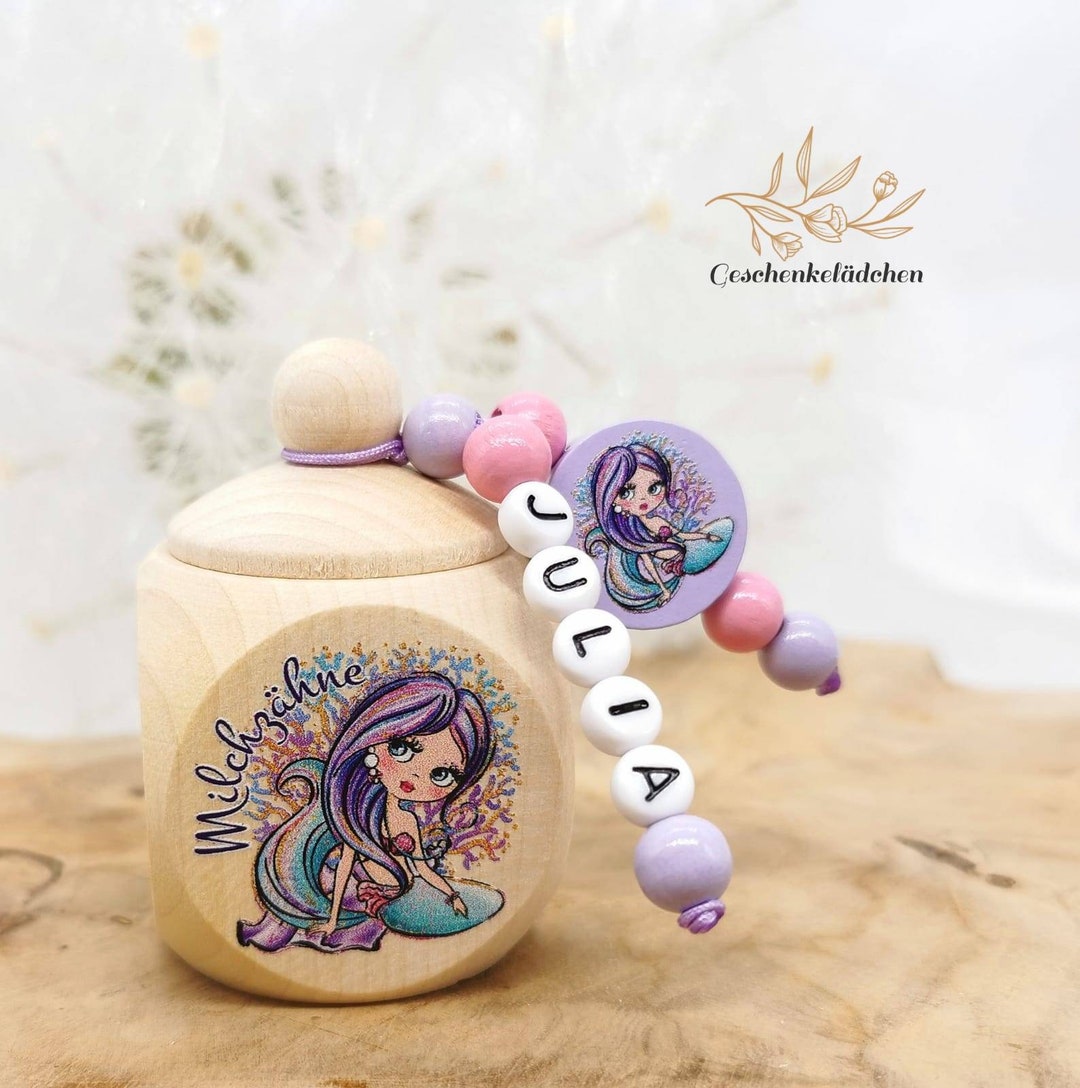 Milk Tooth Box With Name Girl Tooth Box Mermaid Gift School Enrollment ...