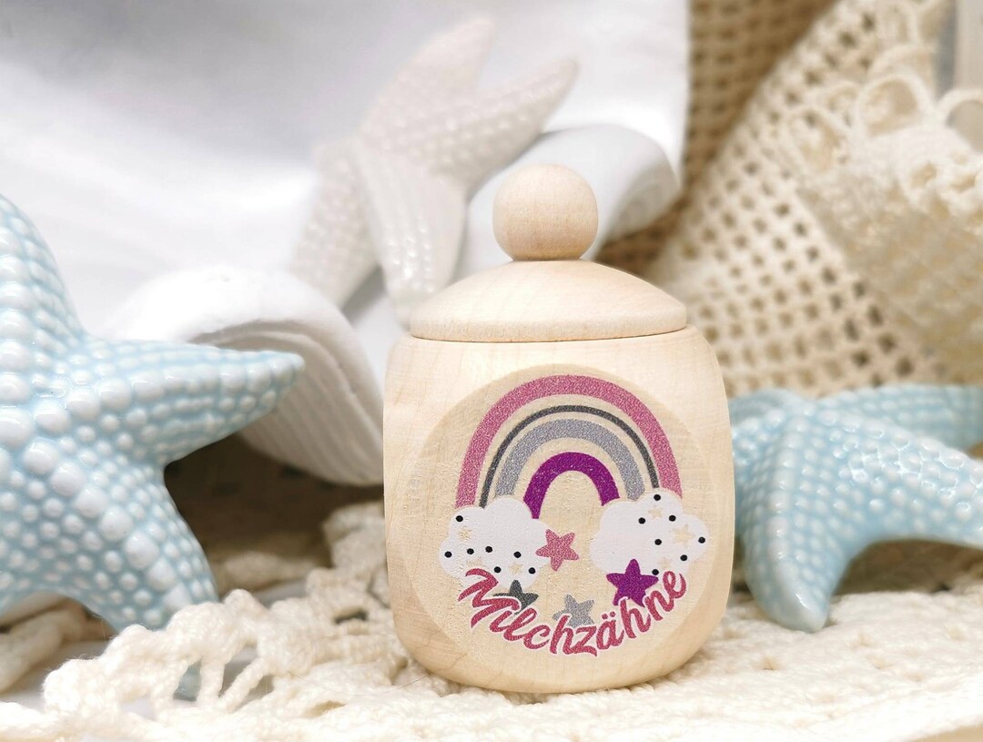 Milk Tooth Tin Without Name Girl Rainbow Tooth Tin Milk Teeth Little ...