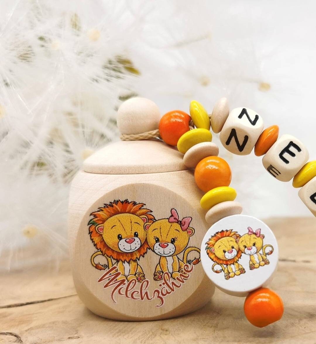 Milk Tooth Tin Tooth Tin With Name Girl Lion Tooth Fairy Gift School ...