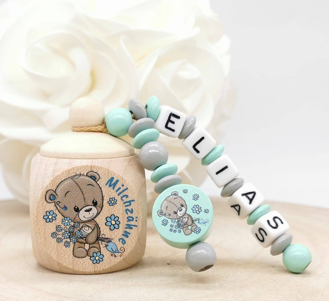 Milk Tooth Box Tooth Box Teddy Bear With Name Gift Boy Starting School ...