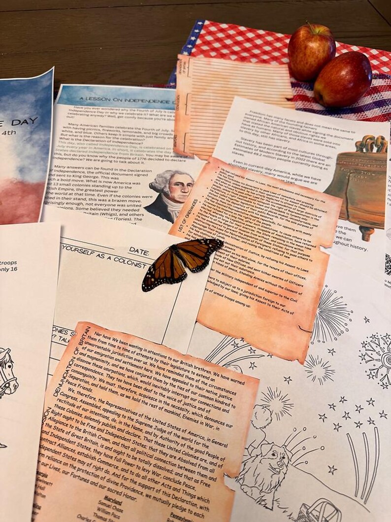 Independence Day Unit Study: Heart Spark Homeschool - Etsy