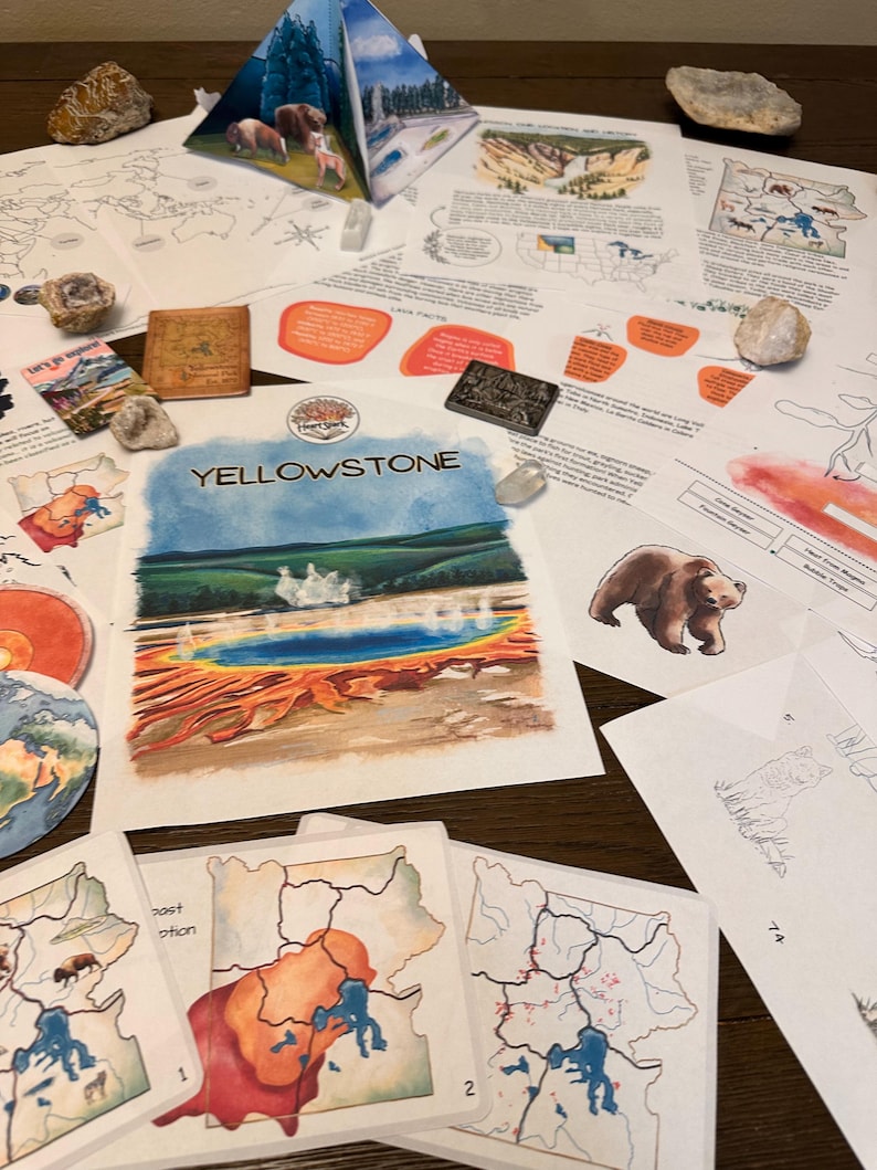 Yellowstone National Park: Heart Spark Homeschool - Etsy