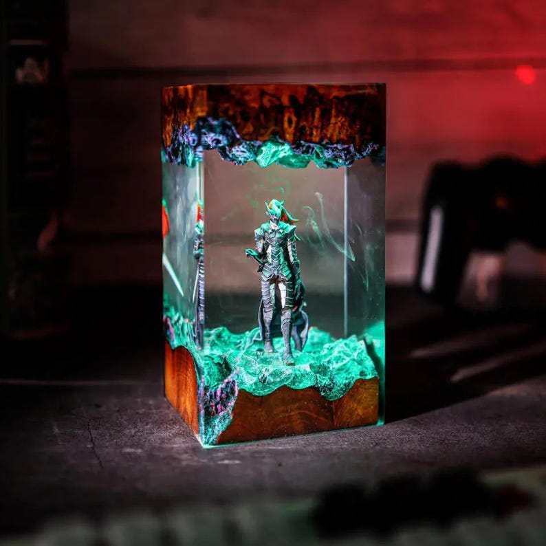 Solo Leveling Blood-red Commander Igris Resin Lamp LED Night Light ...