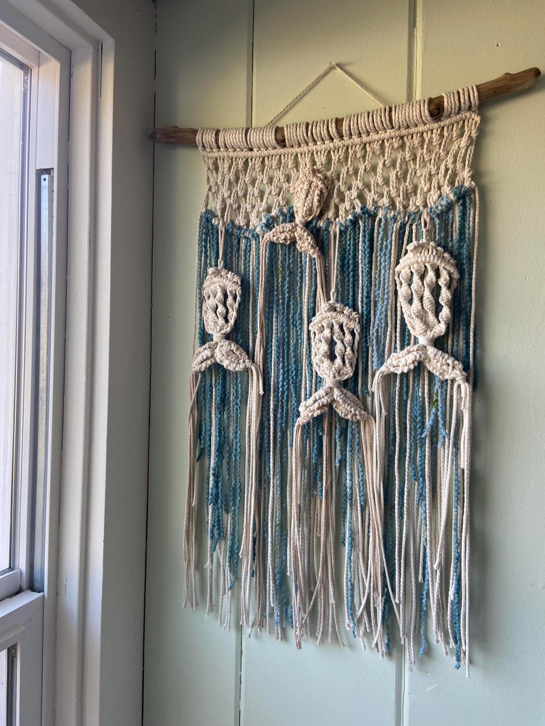 Fish Macrame Wall Hanging, Nautical Decor, Under the Sea, Beach House ...