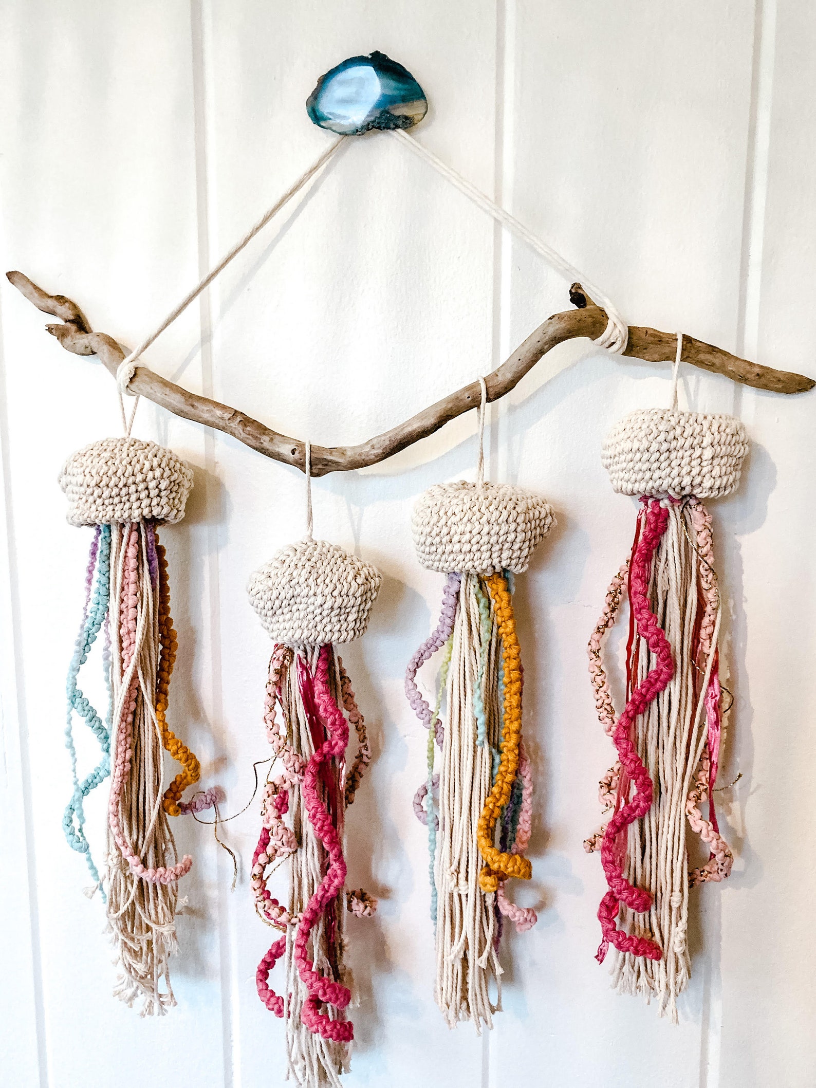 Macrame Hanging Jellyfish Coastal Sea Creatures Decor - Etsy