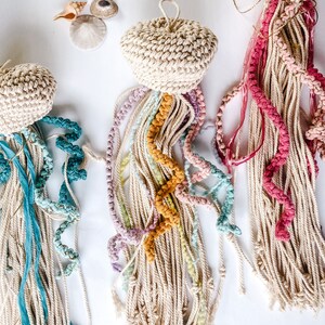 Macrame Hanging Jellyfish Coastal Sea Creatures Decor - Etsy