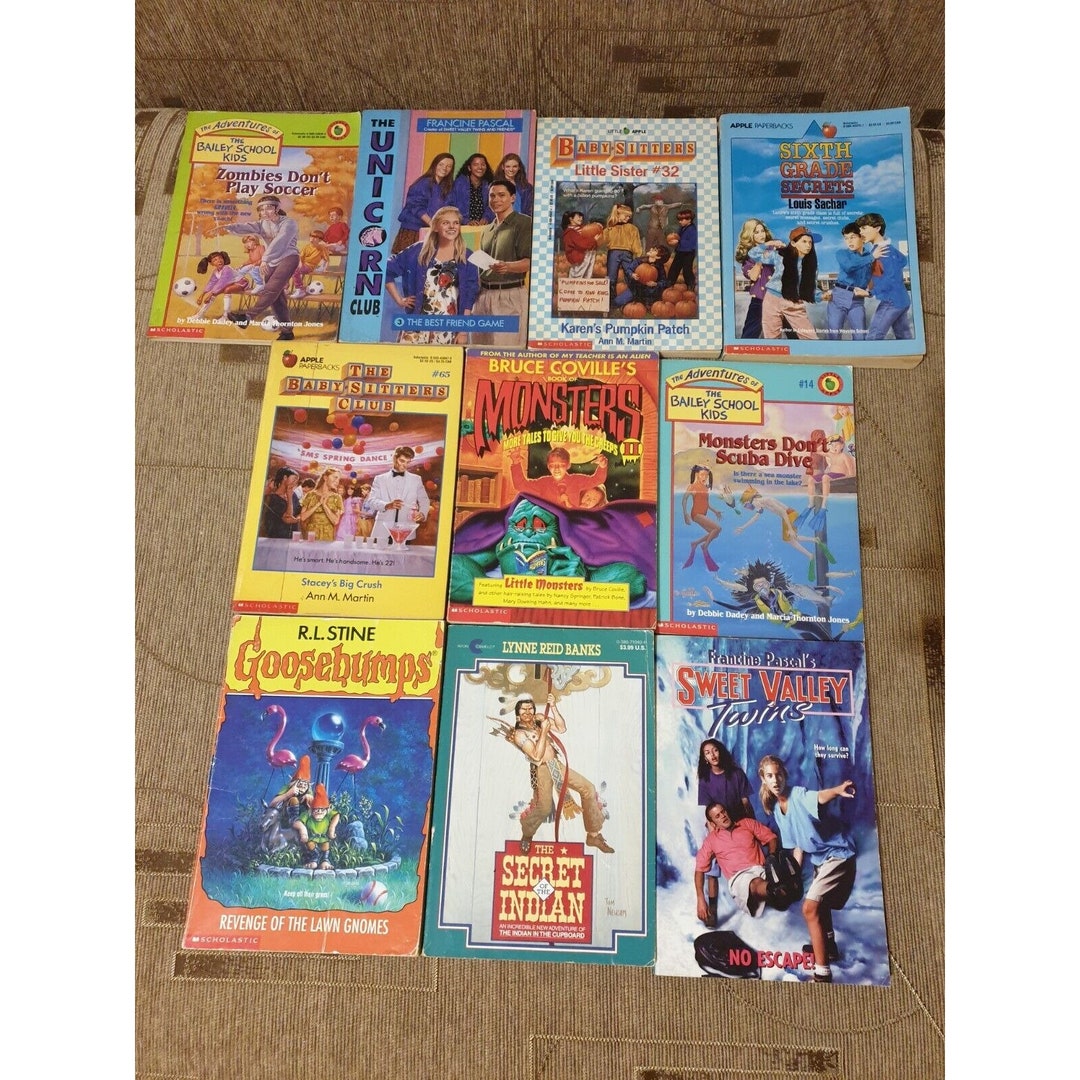 10 Vintage English Book Apple Paperbacks Kids Stories Horrors Books ...