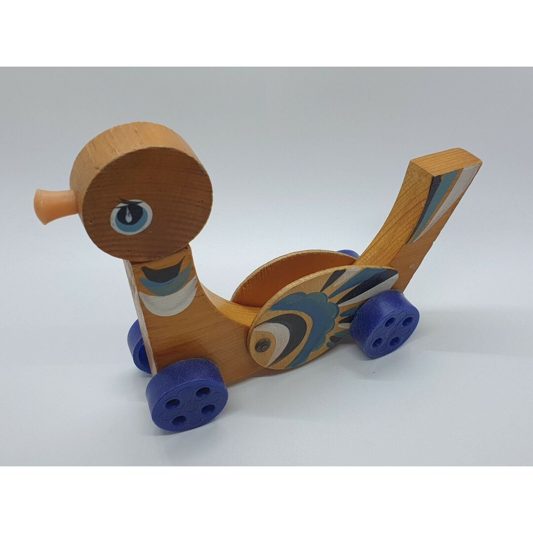 Soviet Vintage Rolling Wood Bird Toy USSR Russian Communism - Etsy
