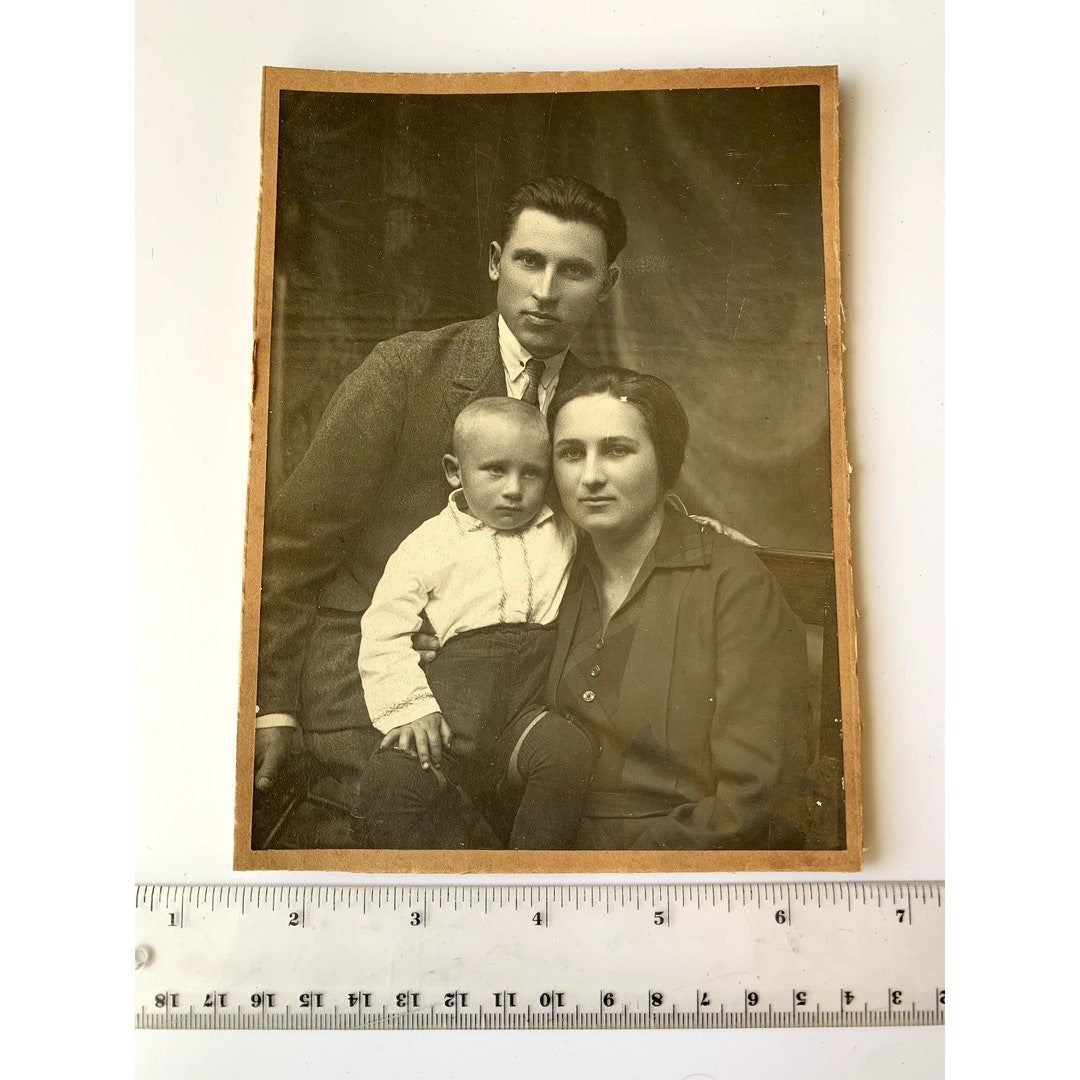1930s Family Portrait Vintage Black & White Soviet USSR Photograph - Etsy