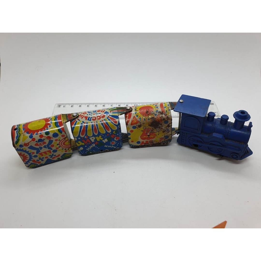 Soviet Vintage Tin Train With Circus 1970s Toy Ukraine USSR - Etsy
