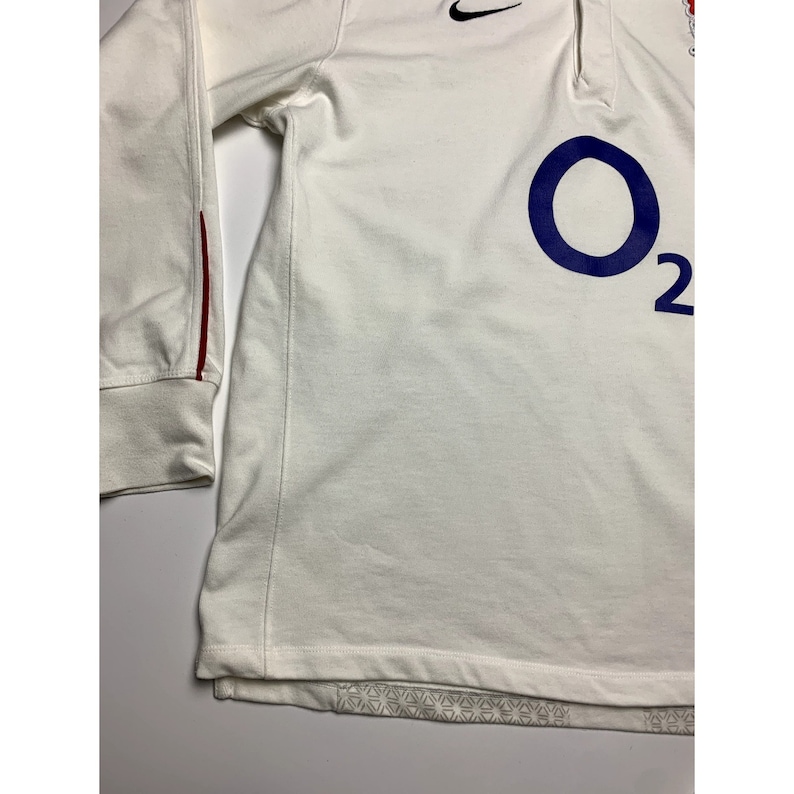 England Rugby Team Nike Team O2 White Long Sleeve Shirt Jersey 2003 ...