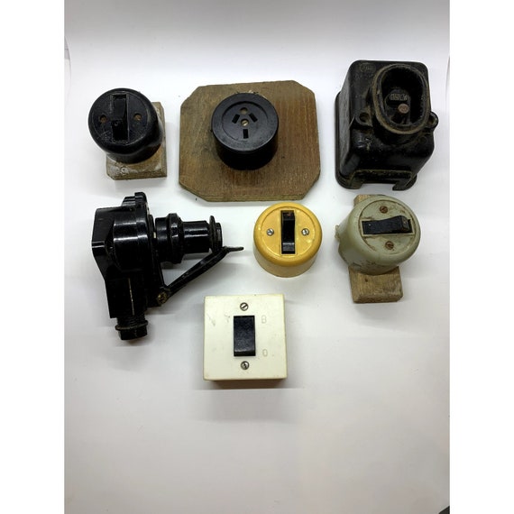 Soviet vintage original plastic retro light switches,… - Gem