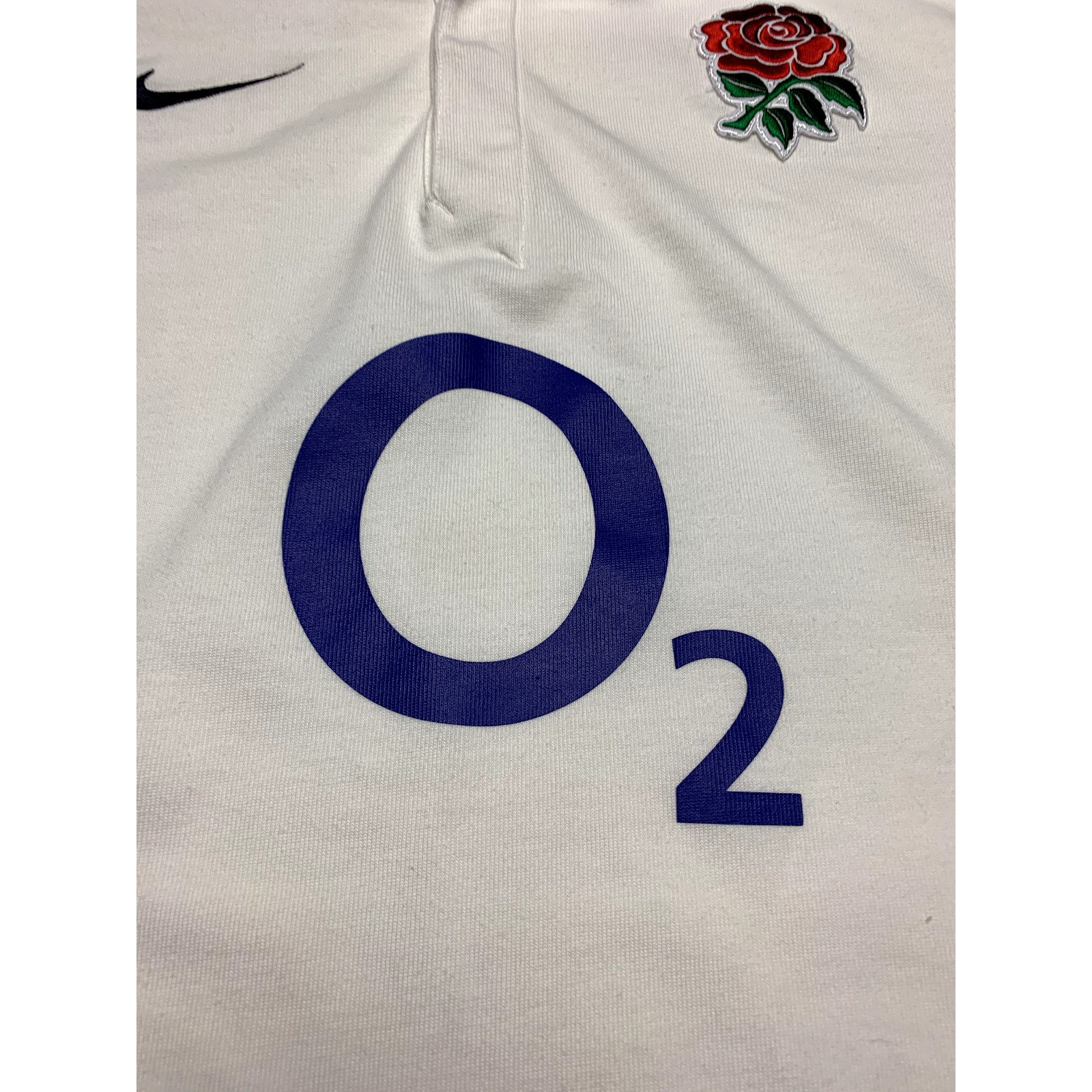 England Rugby Team Nike Team O2 White Long Sleeve Shirt Jersey 2003 ...