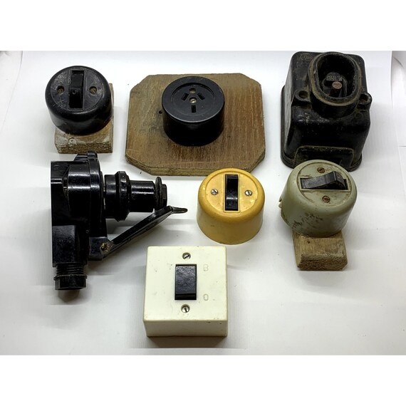 Soviet vintage original plastic retro light switches,… - Gem
