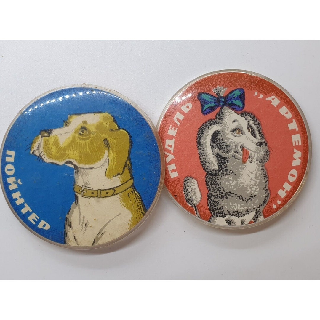Dogs Animals Rare Vintage Soviet Plastic Pins USSR Badges - Etsy