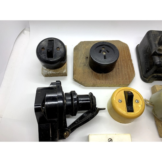 Soviet vintage original plastic retro light switches,… - Gem