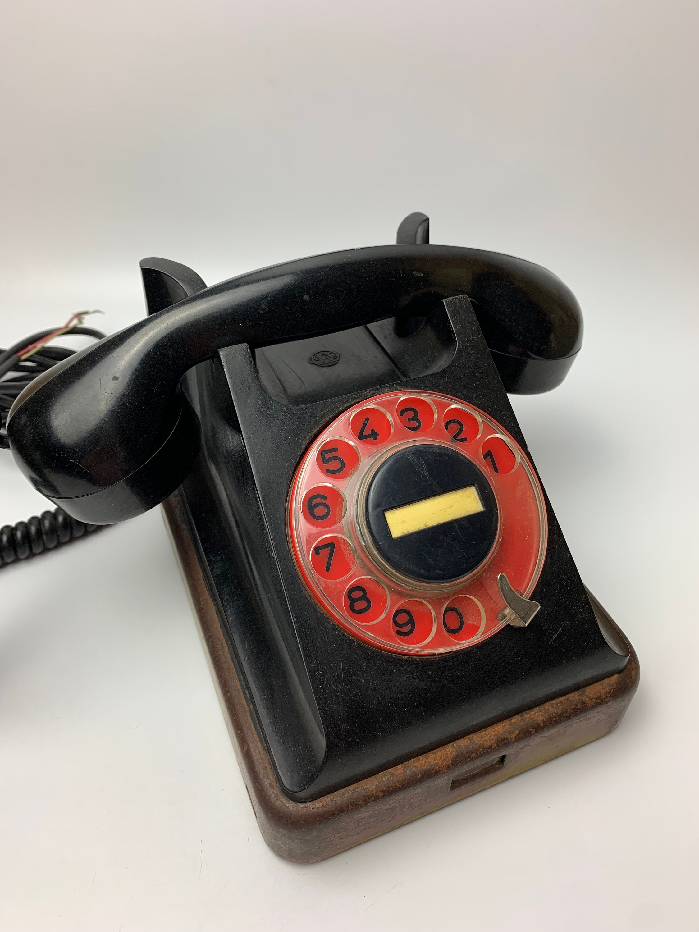 Old Soviet Party NKVD KGB Office Bakelie Rotary Phone Retro Telephone ...