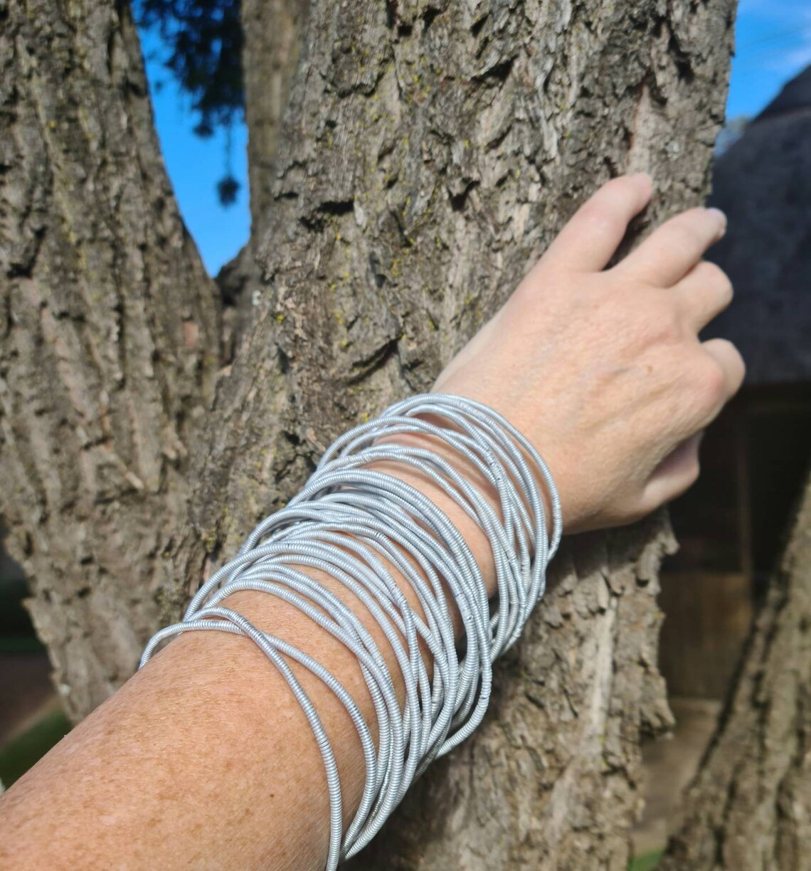 Traditional Venda Stack Silver Bangles Bulk Quantity, African Wire ...