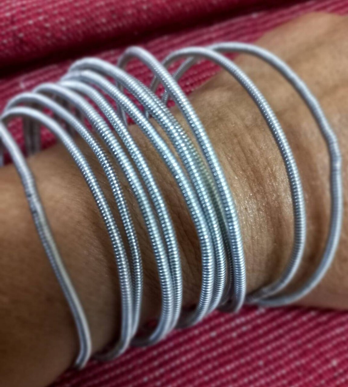 Traditional Venda Stack Silver Bangles Bulk Quantity, African Wire ...