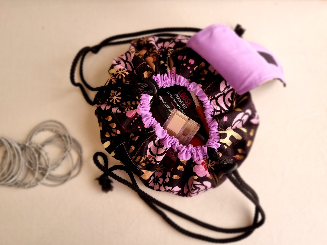Detailed Round Drawstring Make up Bag PDF Sewing Pattern With - Etsy UK