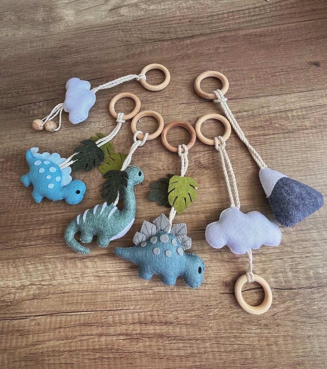 Dino Baby Play Gym Toys, Dinosaur Nursery Accessory, Montessori Toys ...