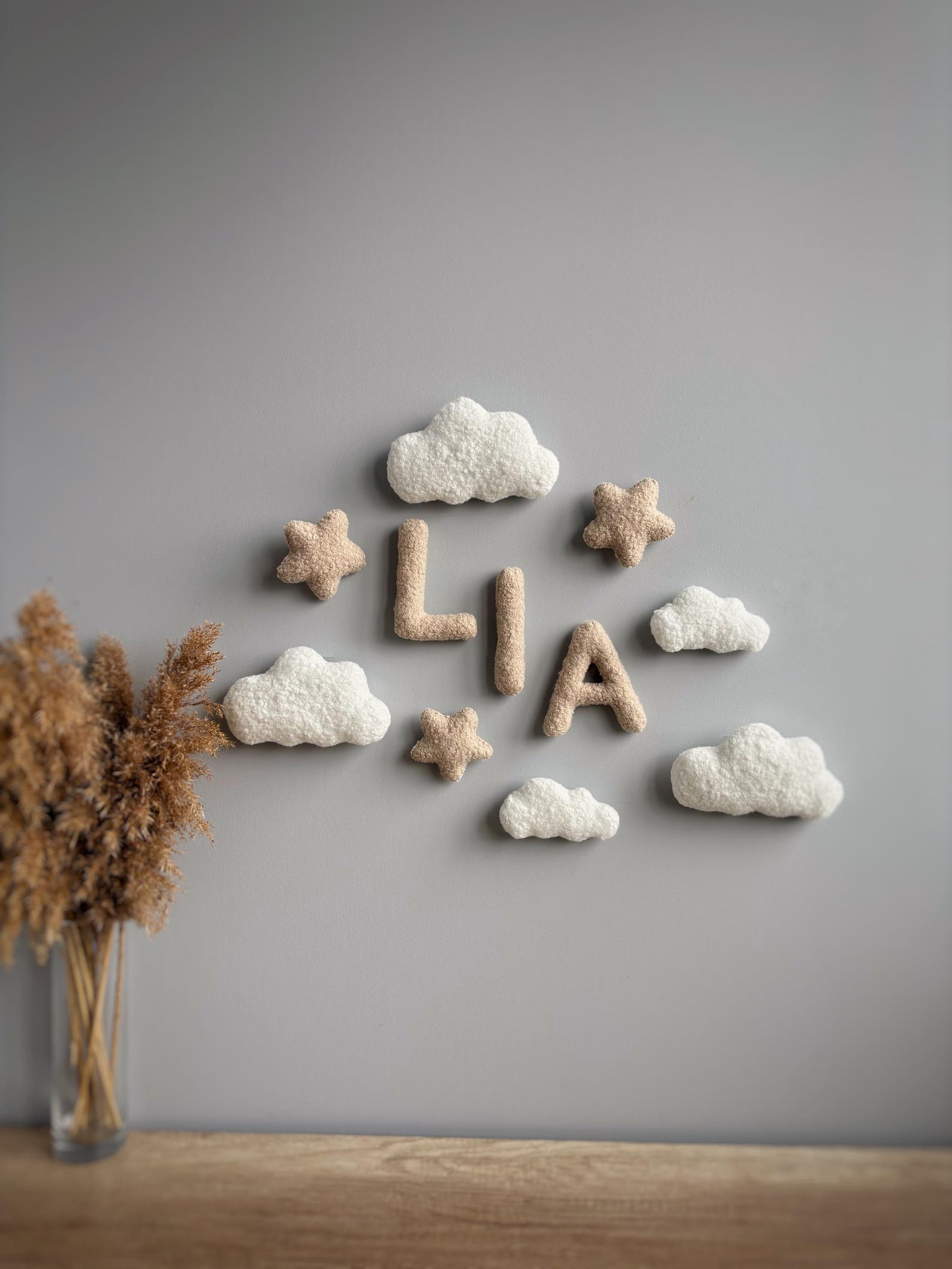 Wall Decor Clouds, Name Wall Decor, Boucle Wall Decor, Hanging Walls ...