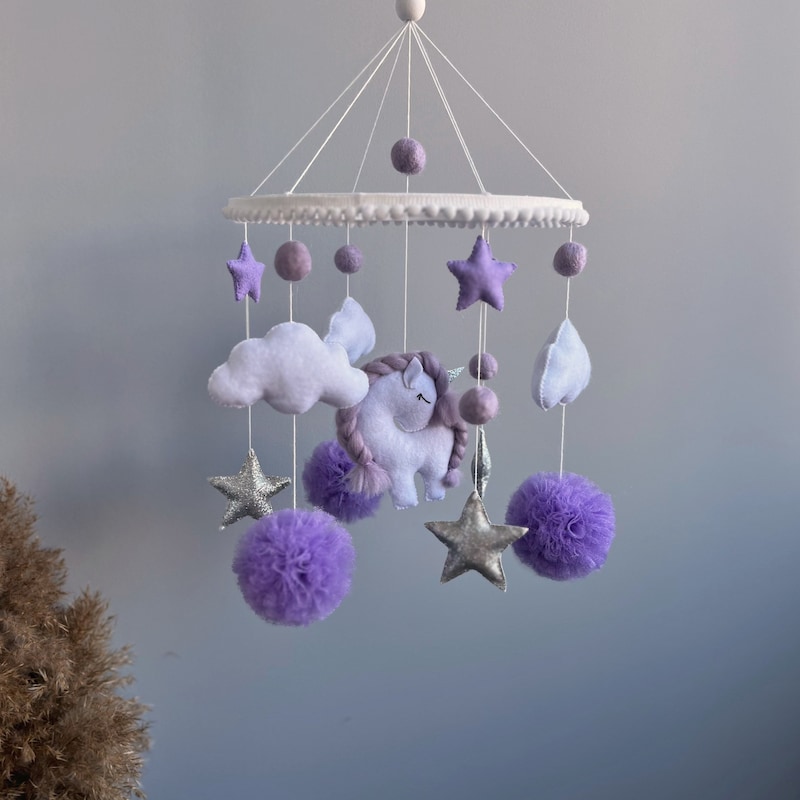 Purple Baby Mobile - Etsy