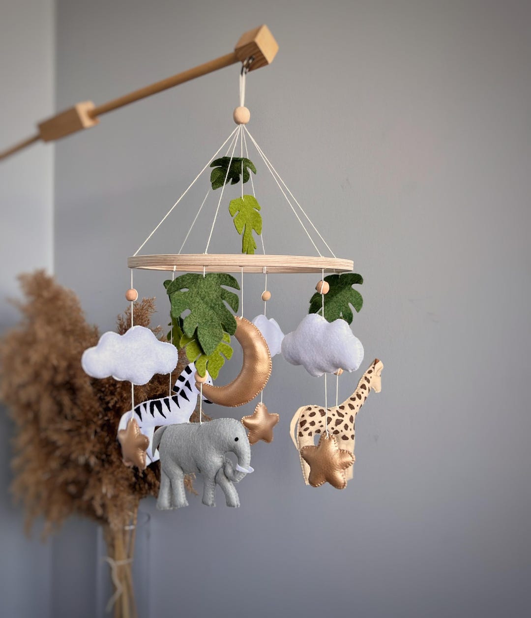 Baby Mobile Safari - Giraffe Crib Mobile - Jungle Nursery Mobile ...