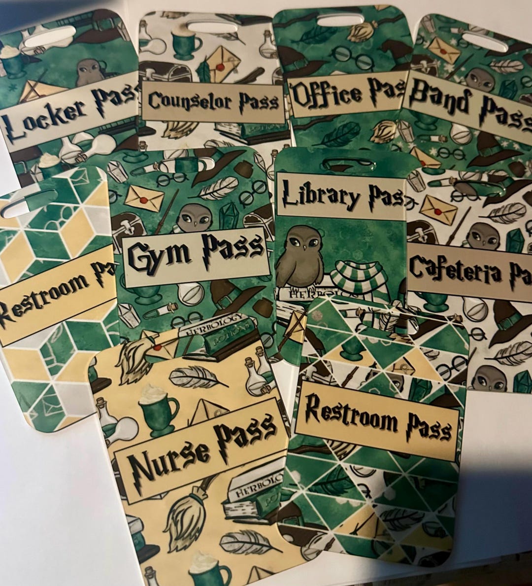 Wizarding World Hall Passes | Metal Passes | House Hall Passes ...