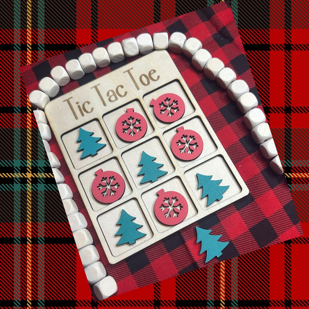 Holiday Tic Tac Toe Board | Holiday Toy | Tic Tac Toe | Customizable ...