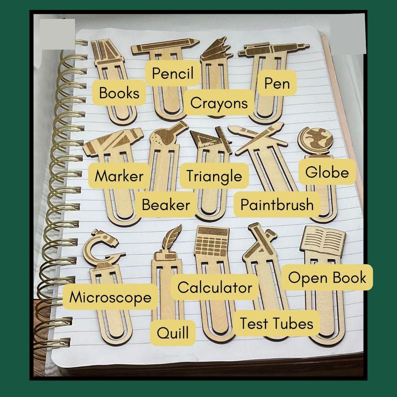 Teacher Things Laser Cut Bookmarks | Laser Cut | Teacher | Customize ...