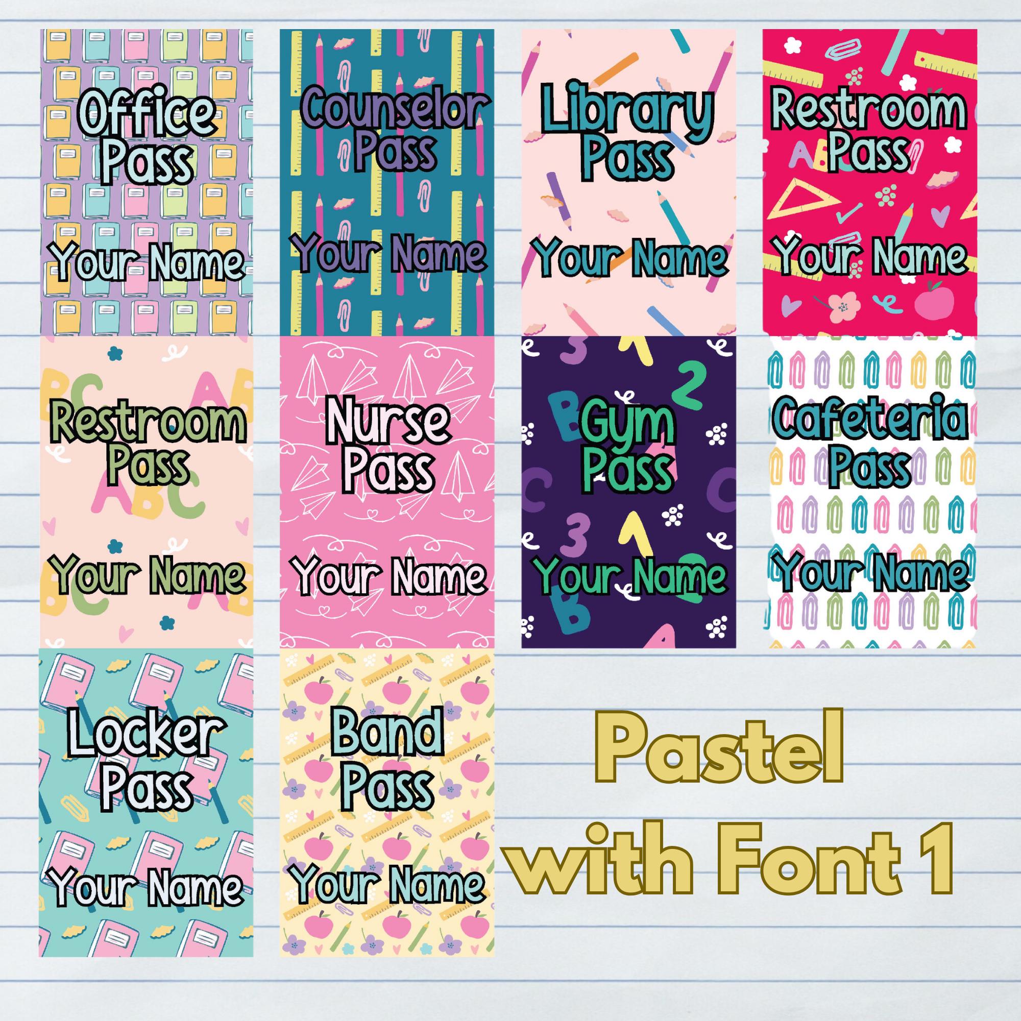 Sublimated Teacher Passes | Hall Passes | Composition Notebook Passes ...