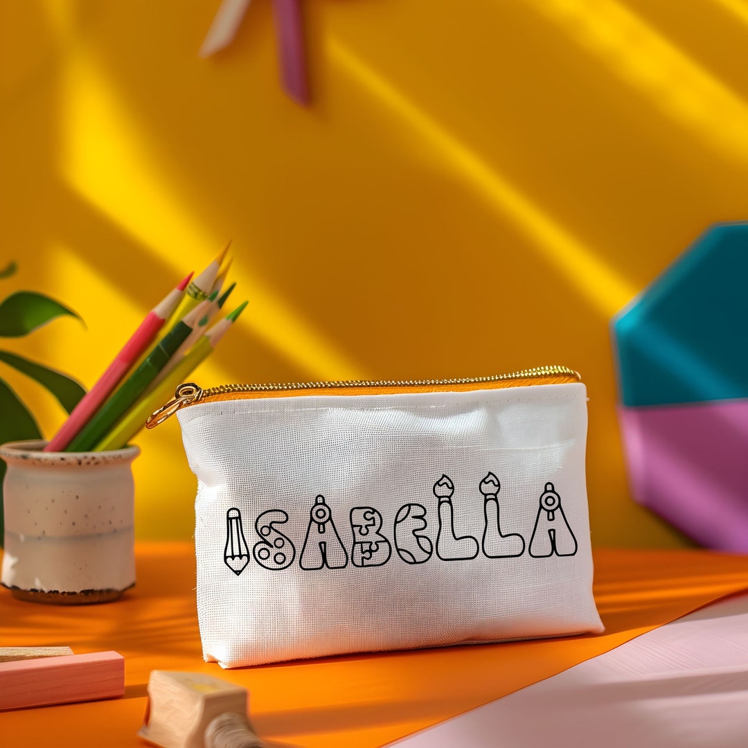 Color-your-own Personalized Supply Pouch | DIY Pouch | Birthday | Back ...