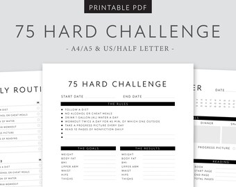 75 Hard Printable | Etsy