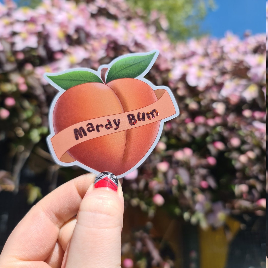 Mardy Bum Glitter Sticker, Arctic Monkeys, Peach Sticker, Lyrics ...