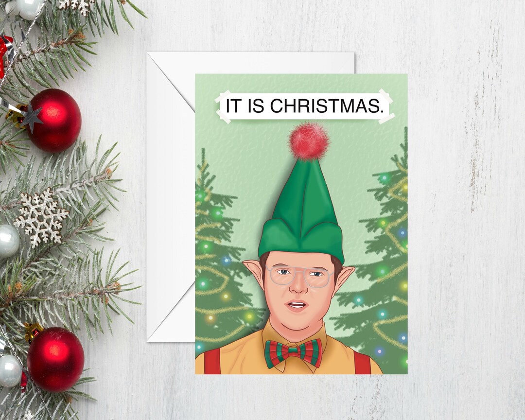 Dwight Christmas Card: the Office Funny Xmas Card - Etsy