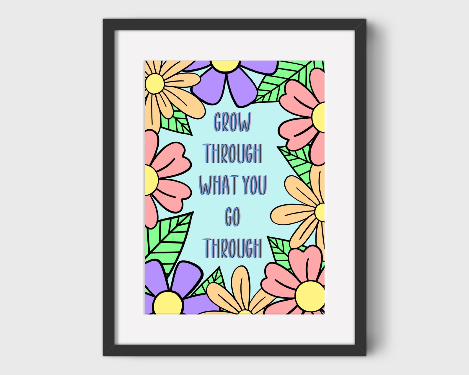 Grow Through What You Go Through Print Inspirational Quote - Etsy