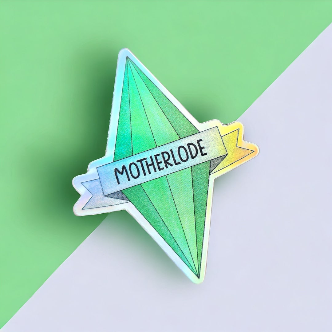 Plumbob Holographic Sticker, Motherlode, the Sims Sticker, Gaming ...