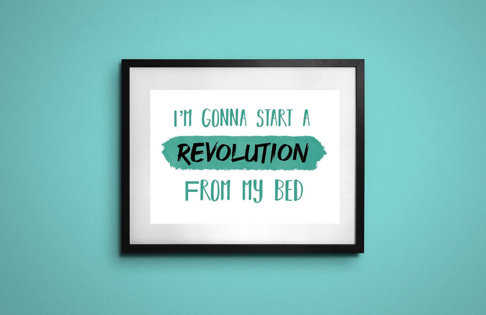 Oasis Lyric Print Im Gonna Start A Revolution From My Bed - Etsy