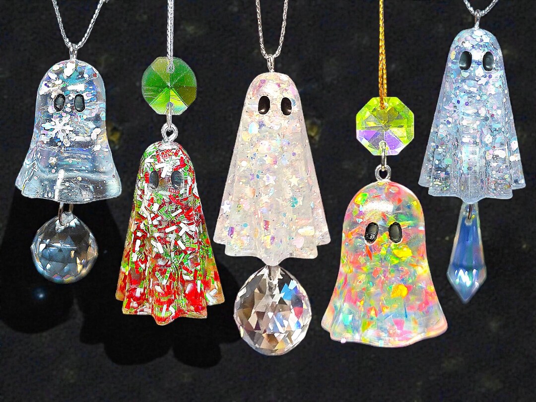 Resin Ghost Christmas Tree Ornaments | Creepmas | Goth Hanging ...