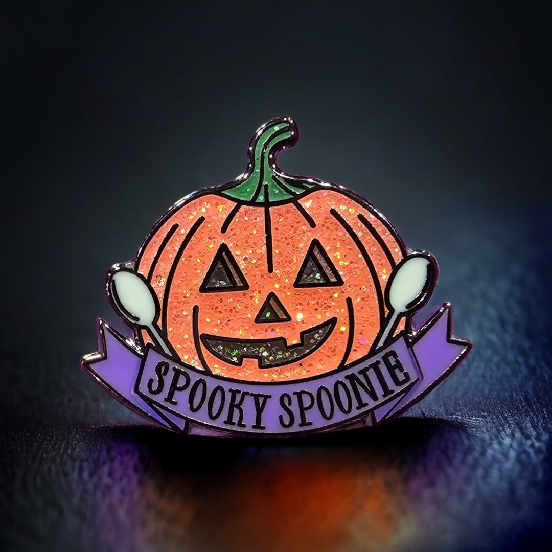 Spooky Spoonie Enamel Pin Tiny Pin Invisible Illness Pin Etsy