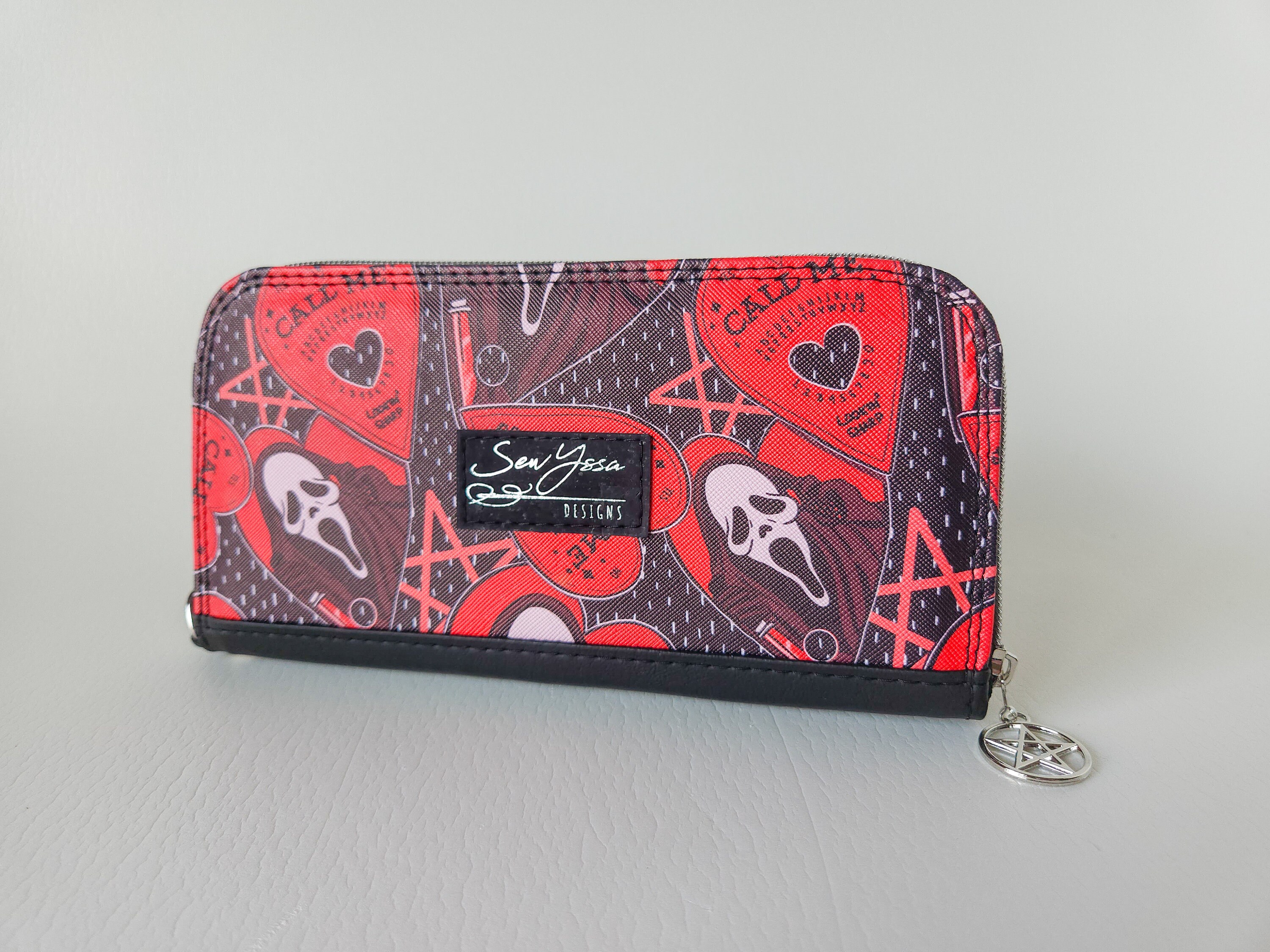 Scream Ghost Face Themed Zip Around Clutch Wallet Call Me Oija Horror ...