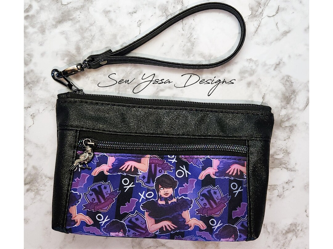 Wednesday Nevermore Academy Themed Wristlet Purse Devon Pouch Addams ...