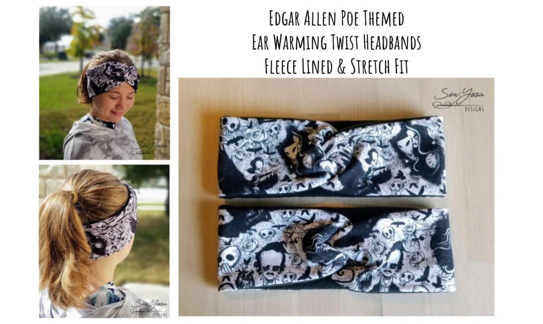 Poe Themed Ear Warmer Fleece Twist Headband - Choose Your Favorite ...