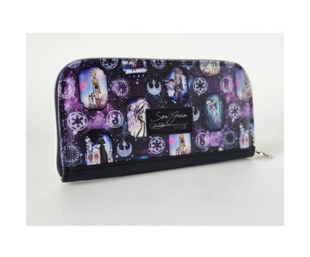 Star Wars Themed Zip Around Clutch Wallet Burton Style Cartoons CZAW ...